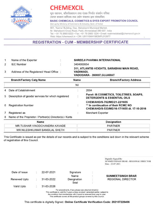 Shreeji Pharma International