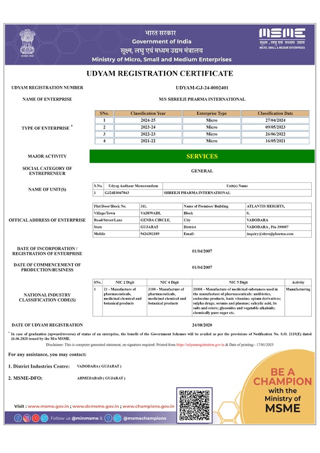Shreeji Pharma International